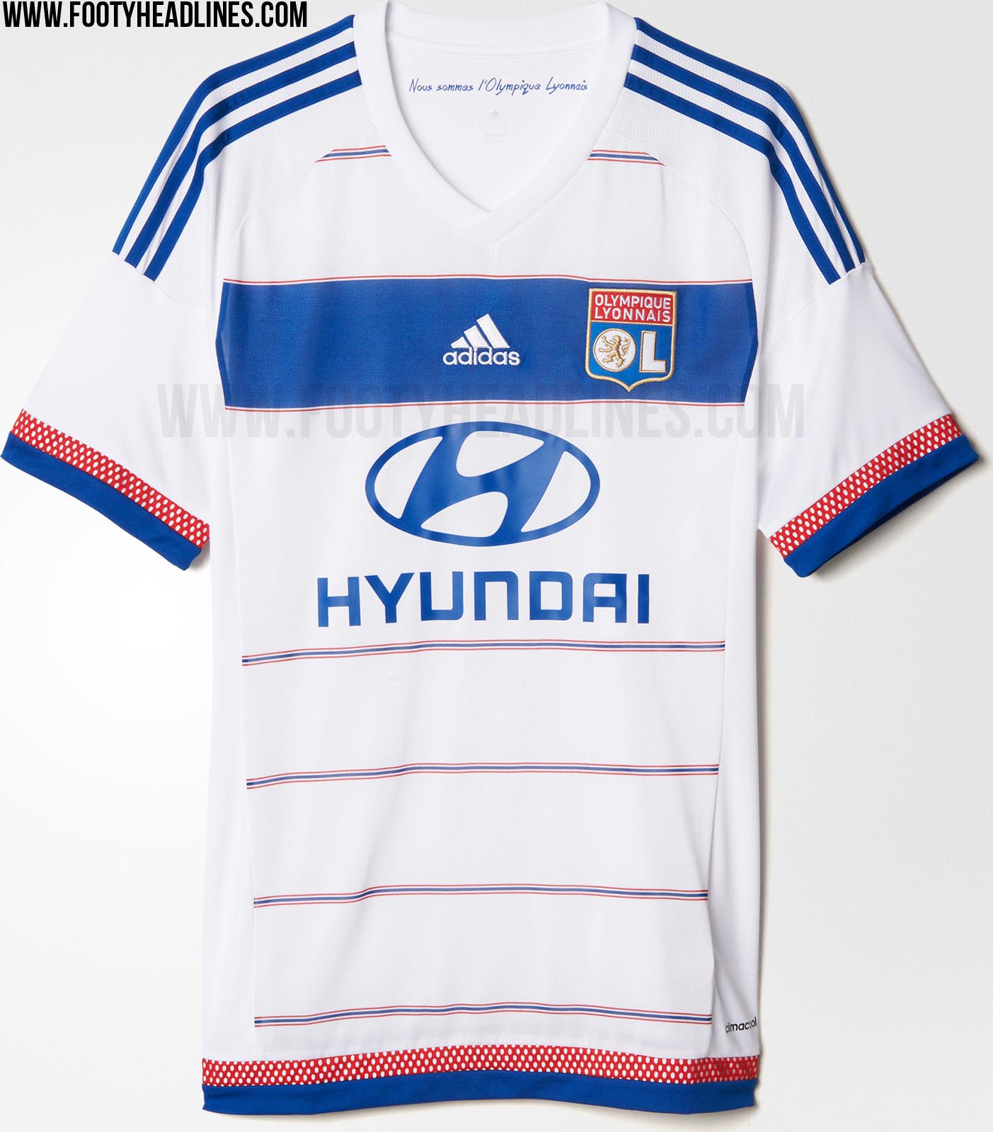 Lyon 15-16 Home and Away Kits Revealed - Footy Headlines