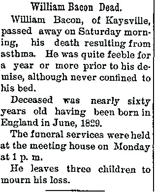 The Bacon Family Gone Before