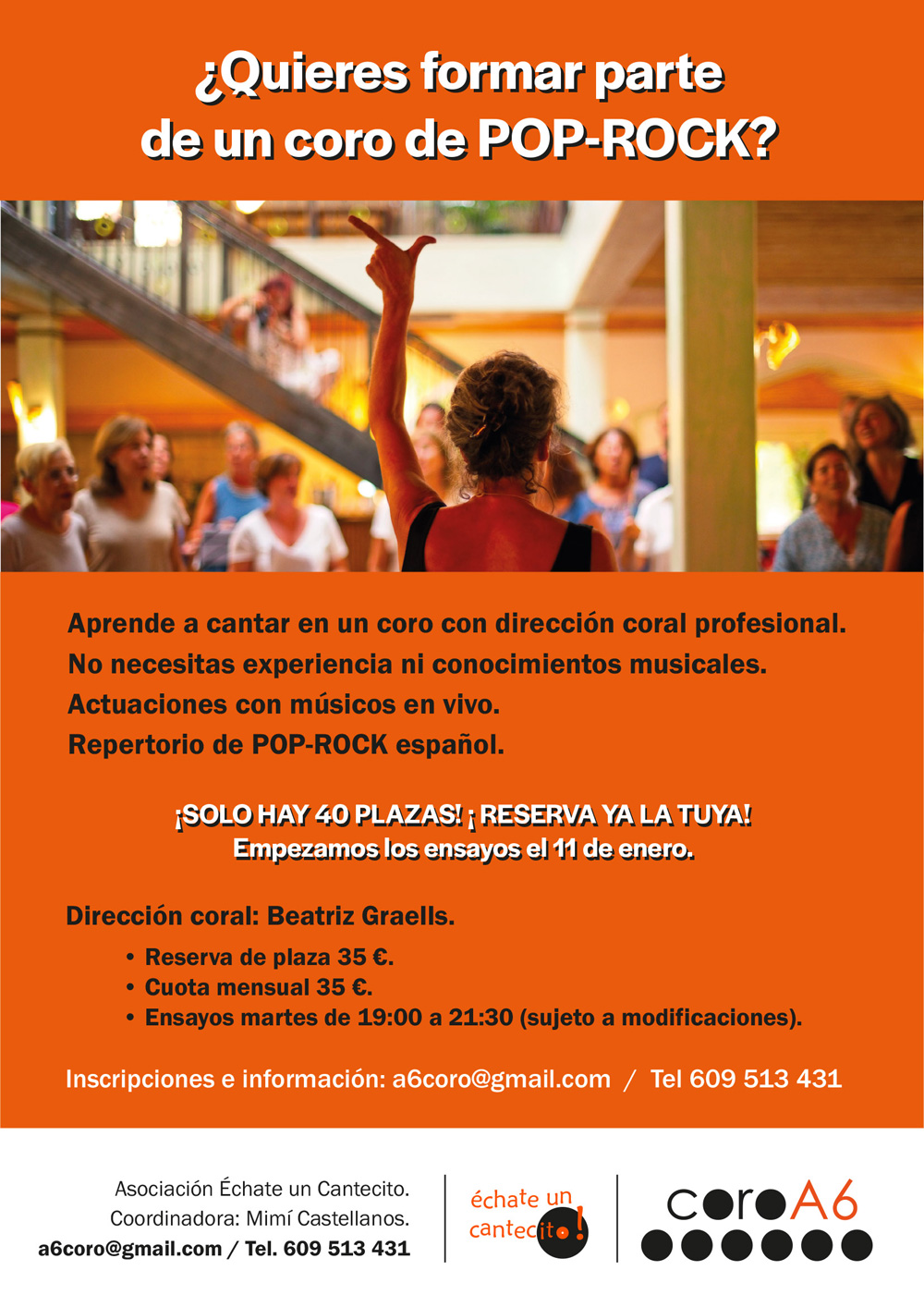 Cosas de Hoyo: Forma parte de un coro de pop-rock y Échate un cantecito