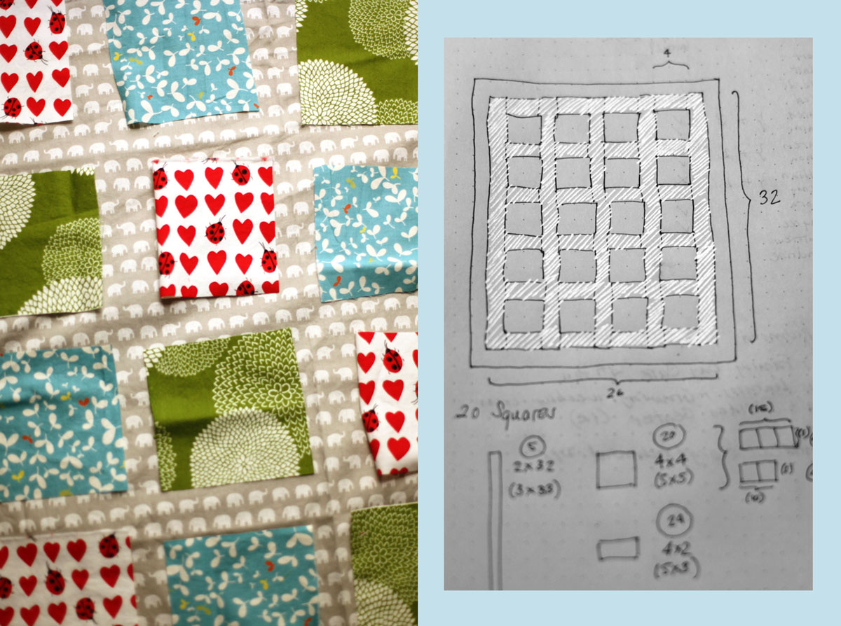 Octopus Ink: Window Pane Quilt In Progress Part 1