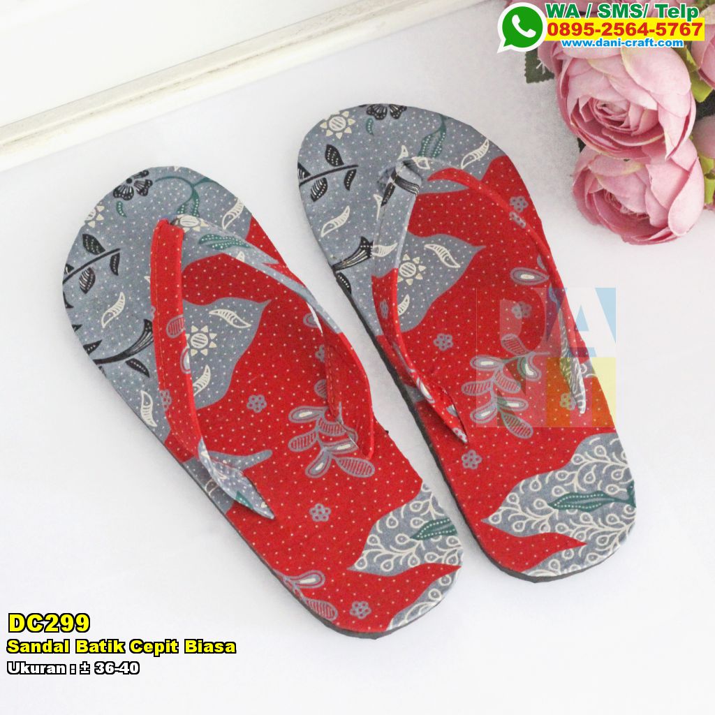 Sandal Batik Cepit Biasa | Souvenir Pernikahan