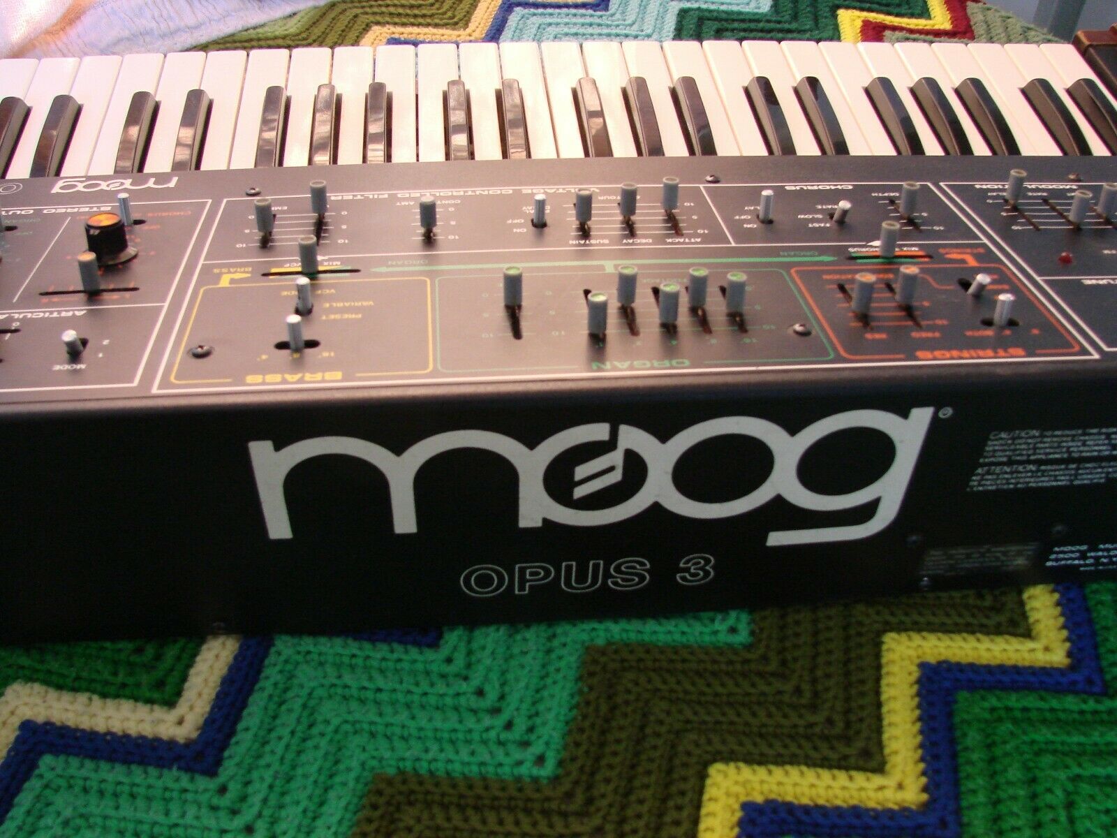 MATRIXSYNTH: Vintage Moog Opus 3 Analog Synthesizer w/ Flight Case SN 3602