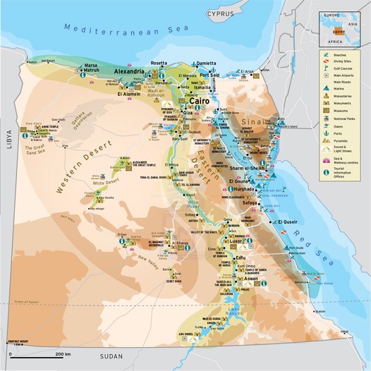 Egito | Mapas Geográficos do Egito - Enciclopédia Global™