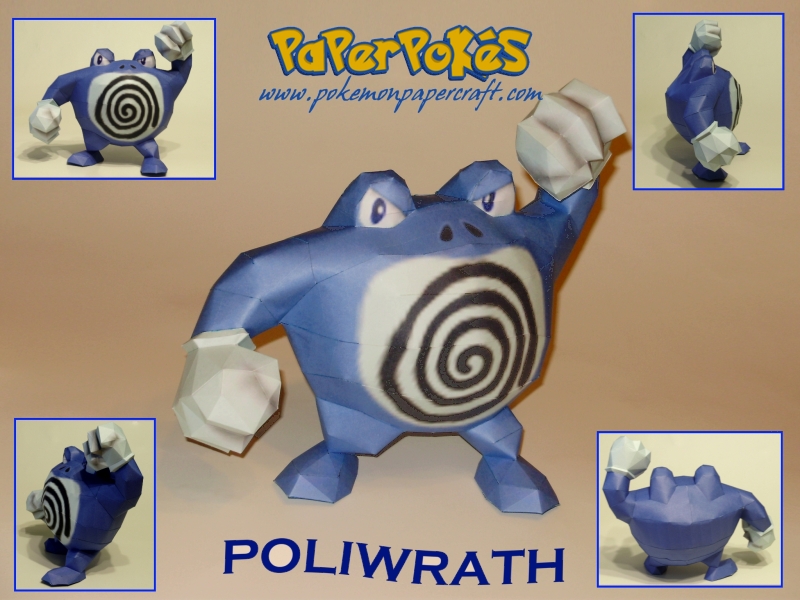 PaperPokés - Pokémon Papercraft: POLIWRATH