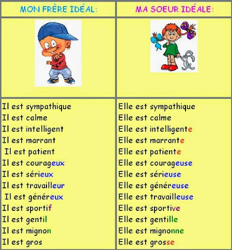 FLE pour tous: LES TRAITS DE CARACTÈRE