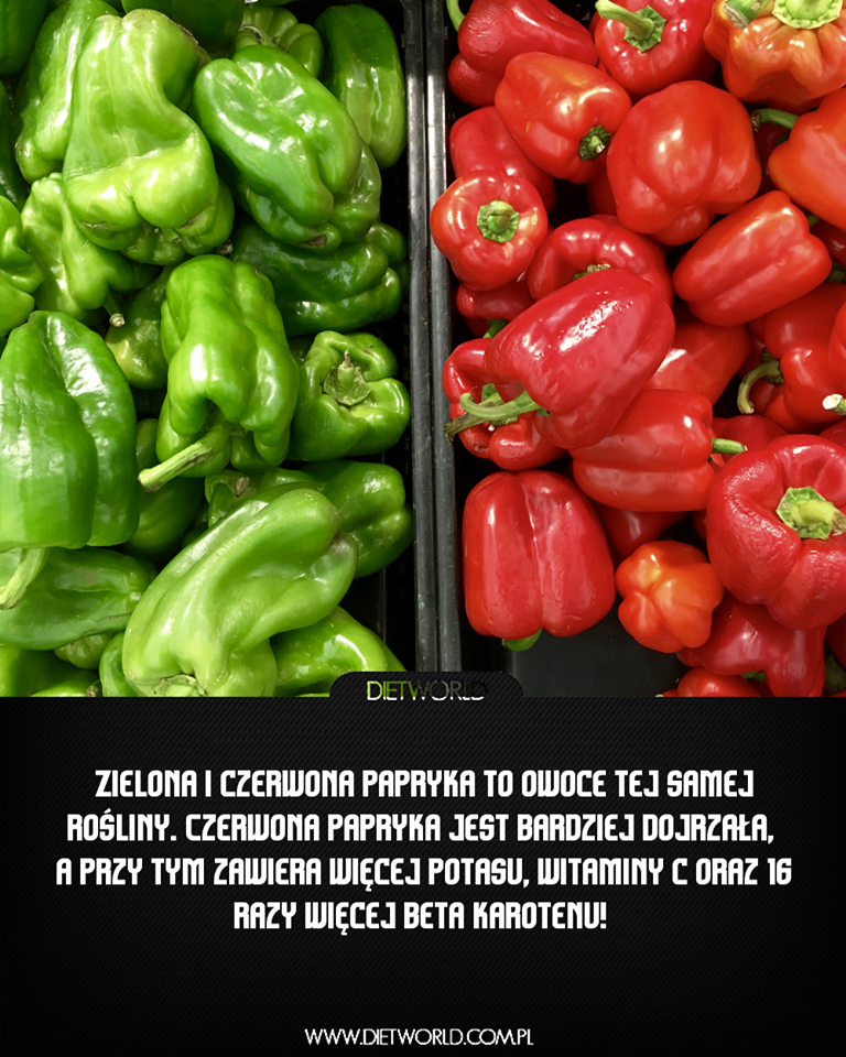 dietworld: ZIELONA I CZERWONA PAPRYKA TO OWOCE