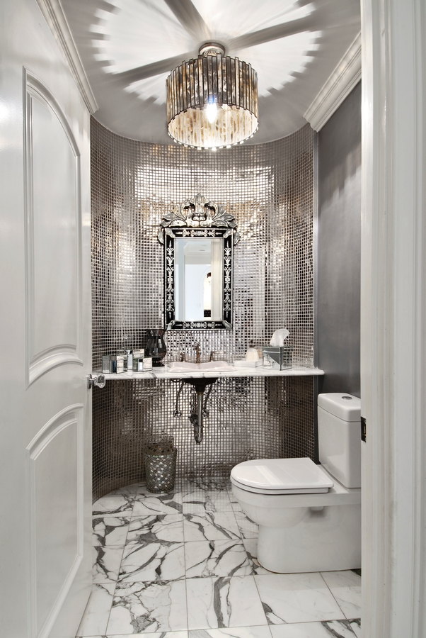 The Granite Gurus: 5 Glamorous Silver Bathrooms