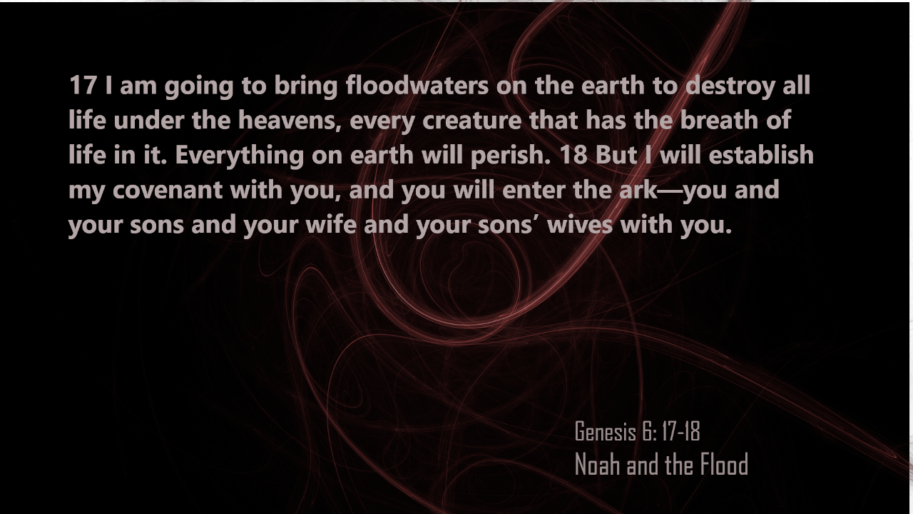 Genesis 6:17-18 Wickedness in the World