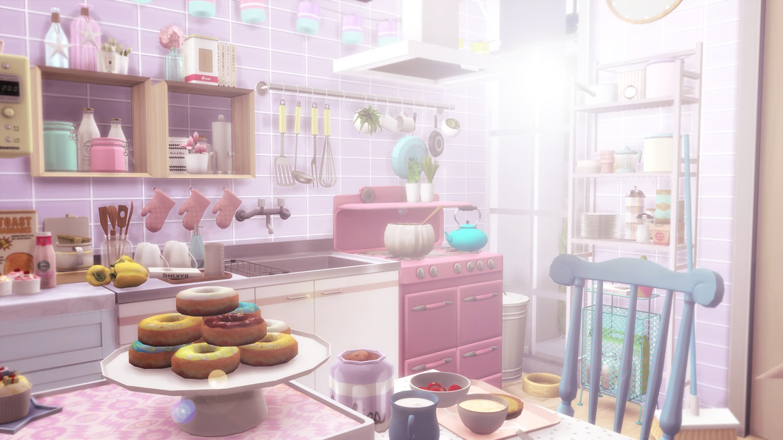 SIMS 4 - CUTEST KITCHEN DL + CC - Bárbara Sims