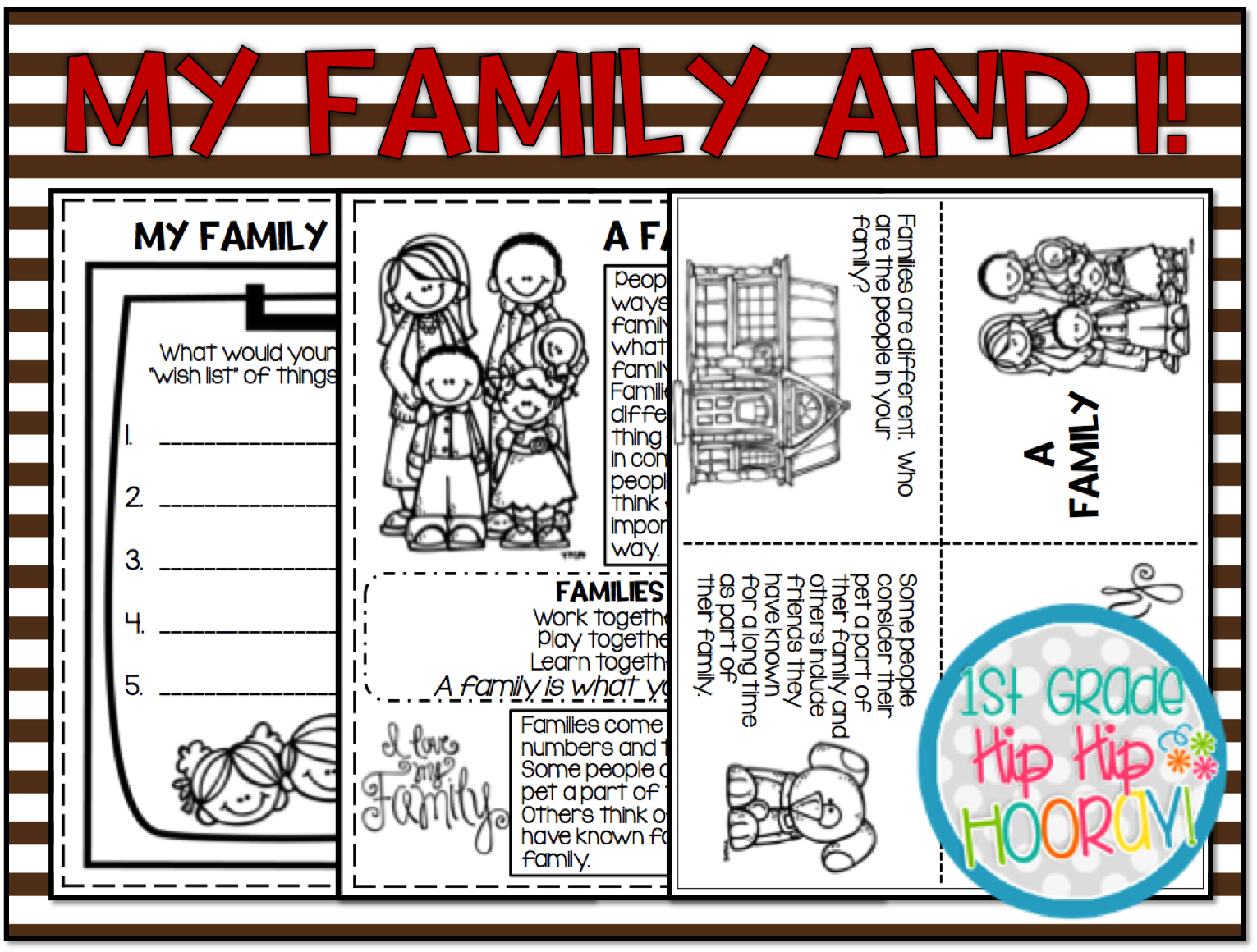 1st Grade Hip Hip Hooray!: My Family and I