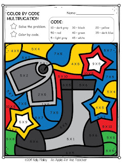 An Apple For The Teacher: Veterans Day Color By Number