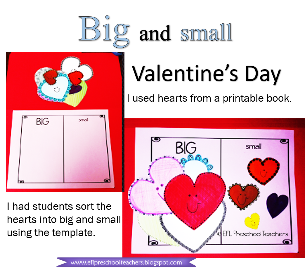 ESL/EFL Preschool Teachers: BIG and small template for Sorting Cutouts