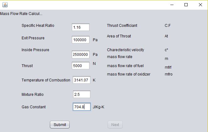 PINTLE INJECTOR: Computer software for pintle injector design data
