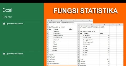 Fungsi statistik dasar pada excel
