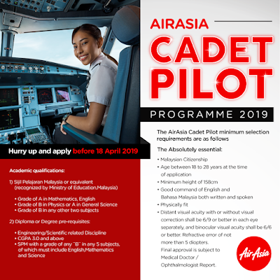 Fly Gosh: AirAsia Pilot Recruitment - Cadet Pilot 2019 ( Now OPEN ! )