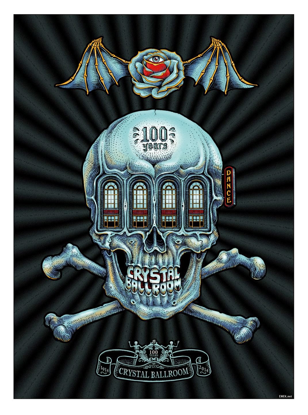 INSIDE THE ROCK POSTER FRAME BLOG: Emek Crystal Ballroom 100th ...