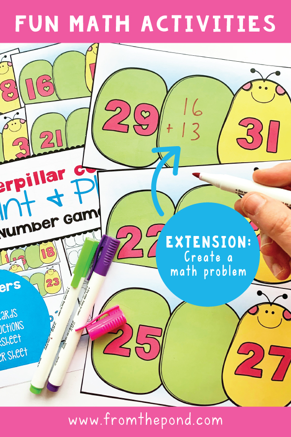Caterpillar Count - a Free math activity | From the Pond