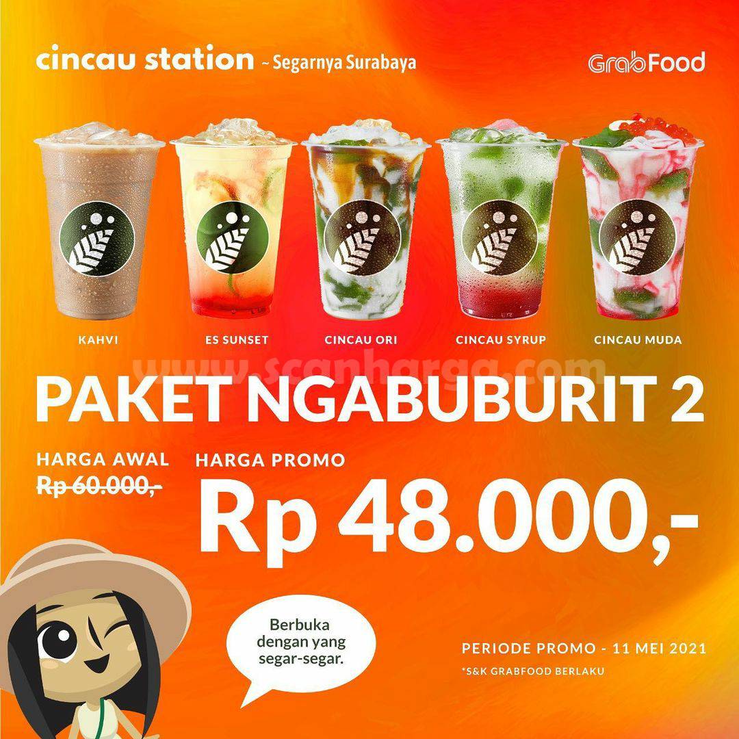 Promo CINCAU STATION PAKET NGABUBURIT cuma Rp 48.000 via GRABFOOD ...