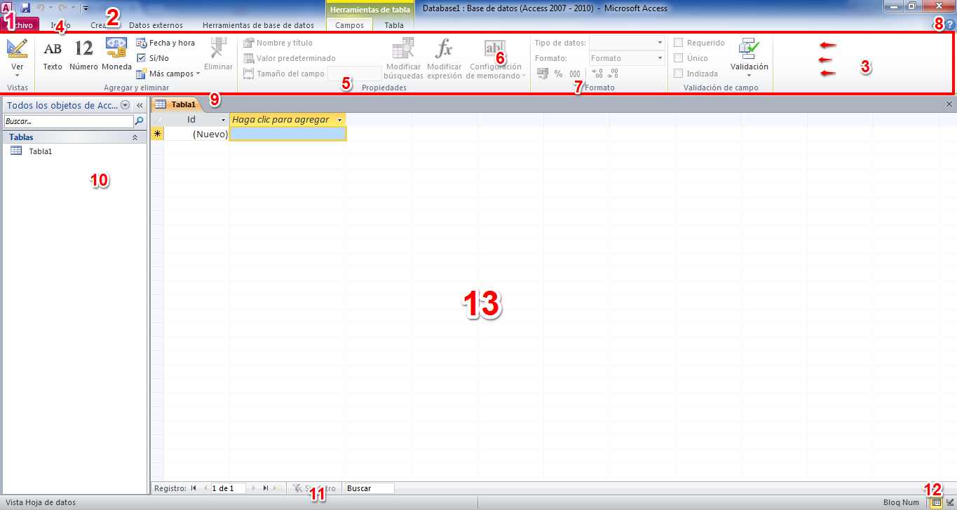 Sub-módulo 4,1: Diseña bases de datos ofimáticas: Elementos de la ...