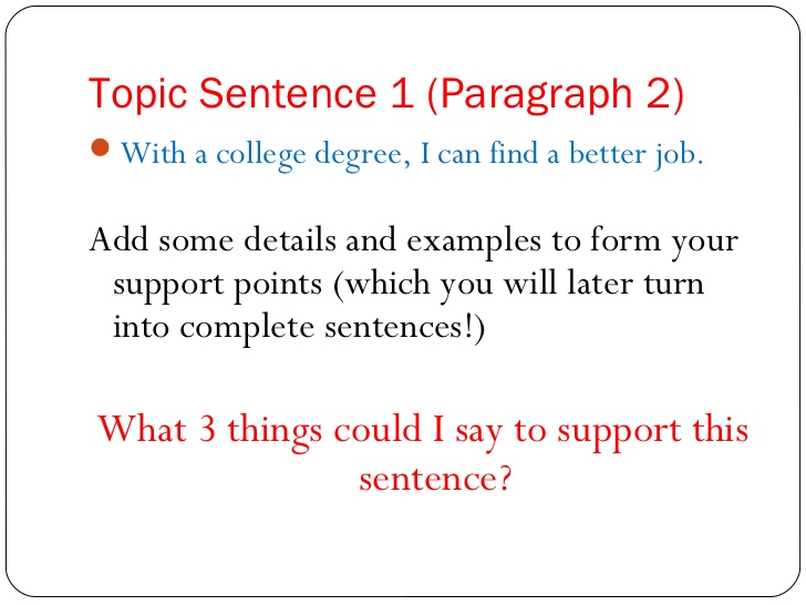 Examples Of Good Topic Sentences For Essays ~ Resume Letter