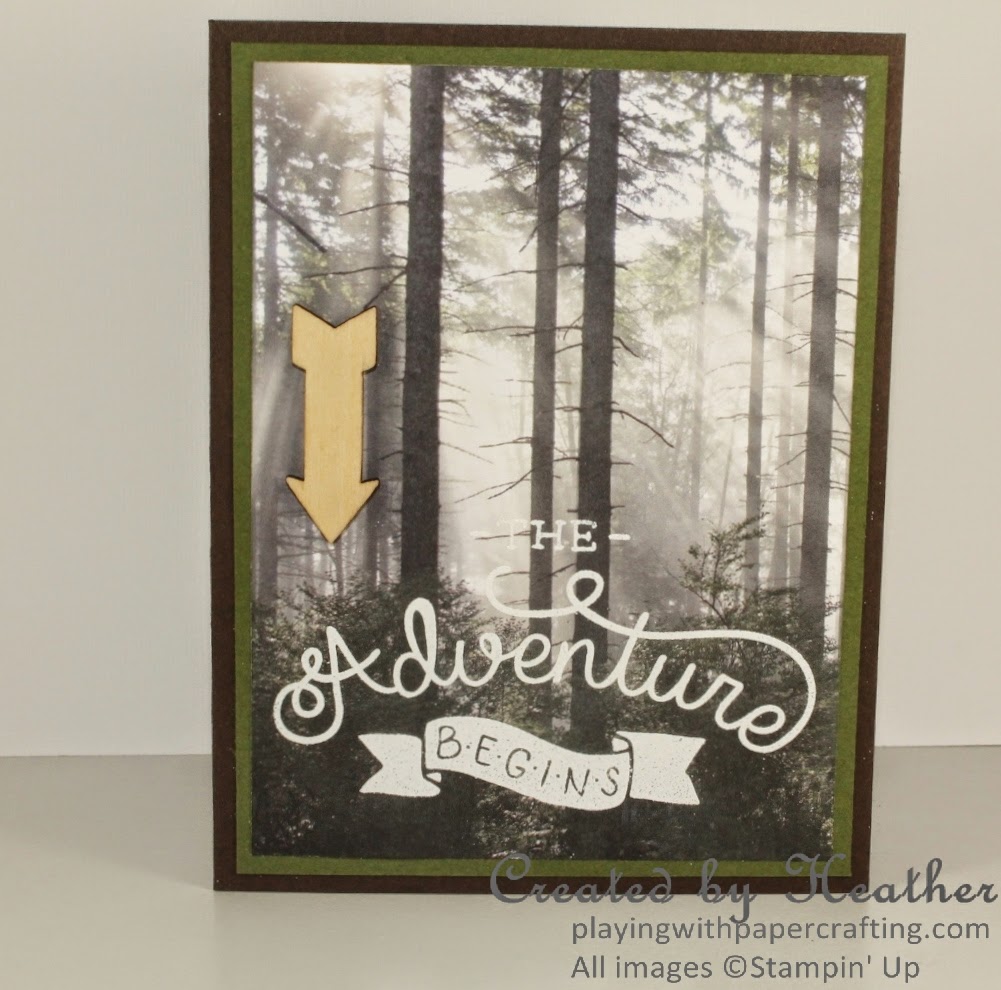 Playing with Papercrafting: Adventure Bound Simple Masculine Card Design