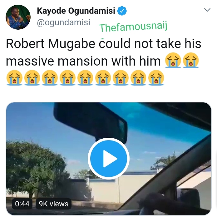 "Robert Mugabe could not take his massive mansion with him."