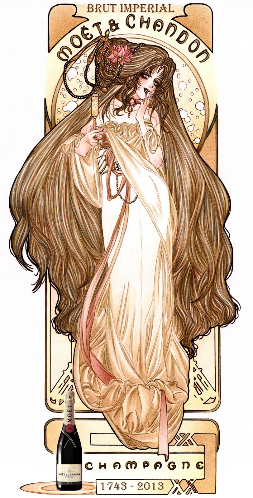 The Mucha Cafe: A Moet And Chandon Themed Wine Label