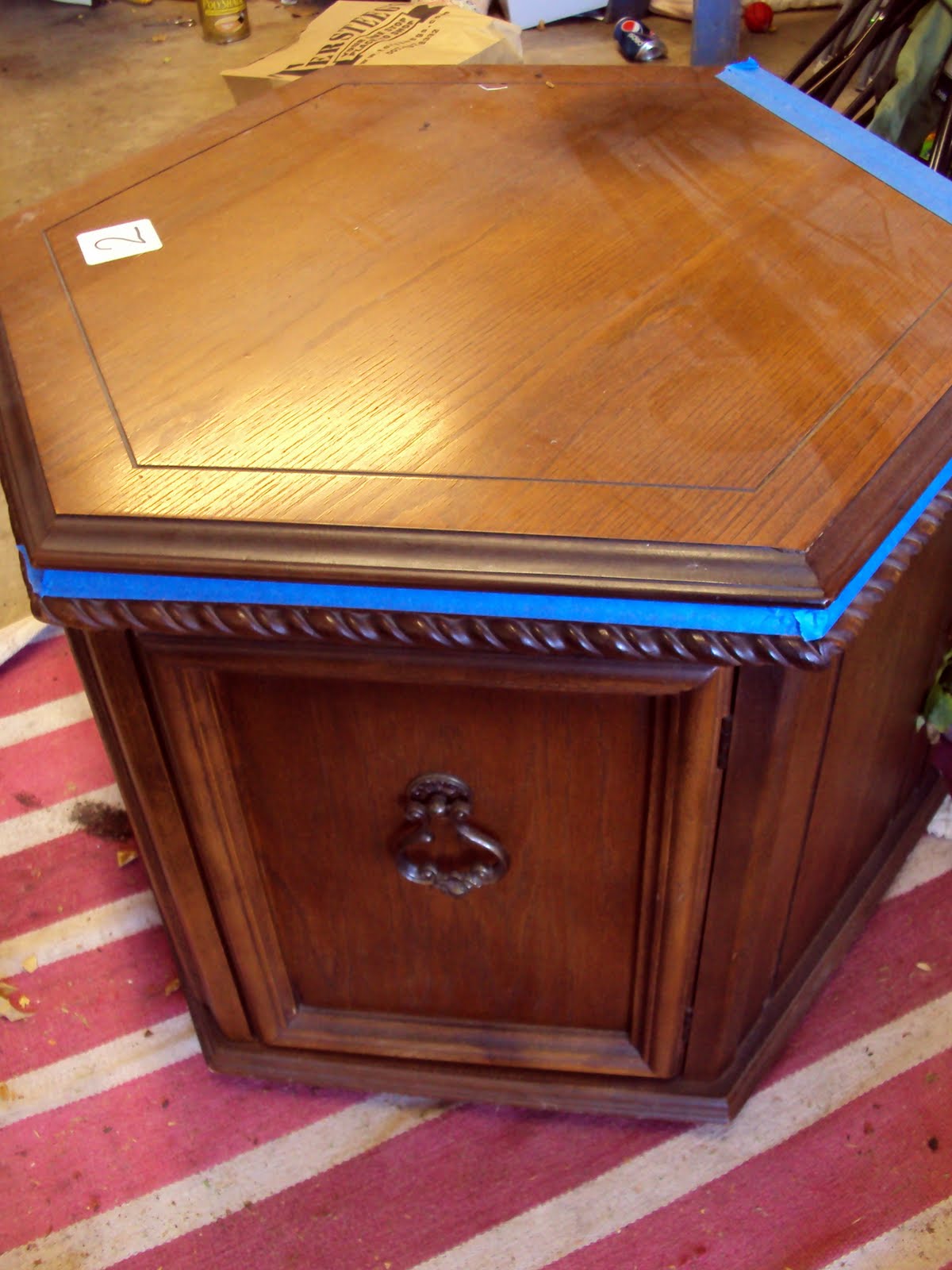 A Refinished Life: Chevron Side Table