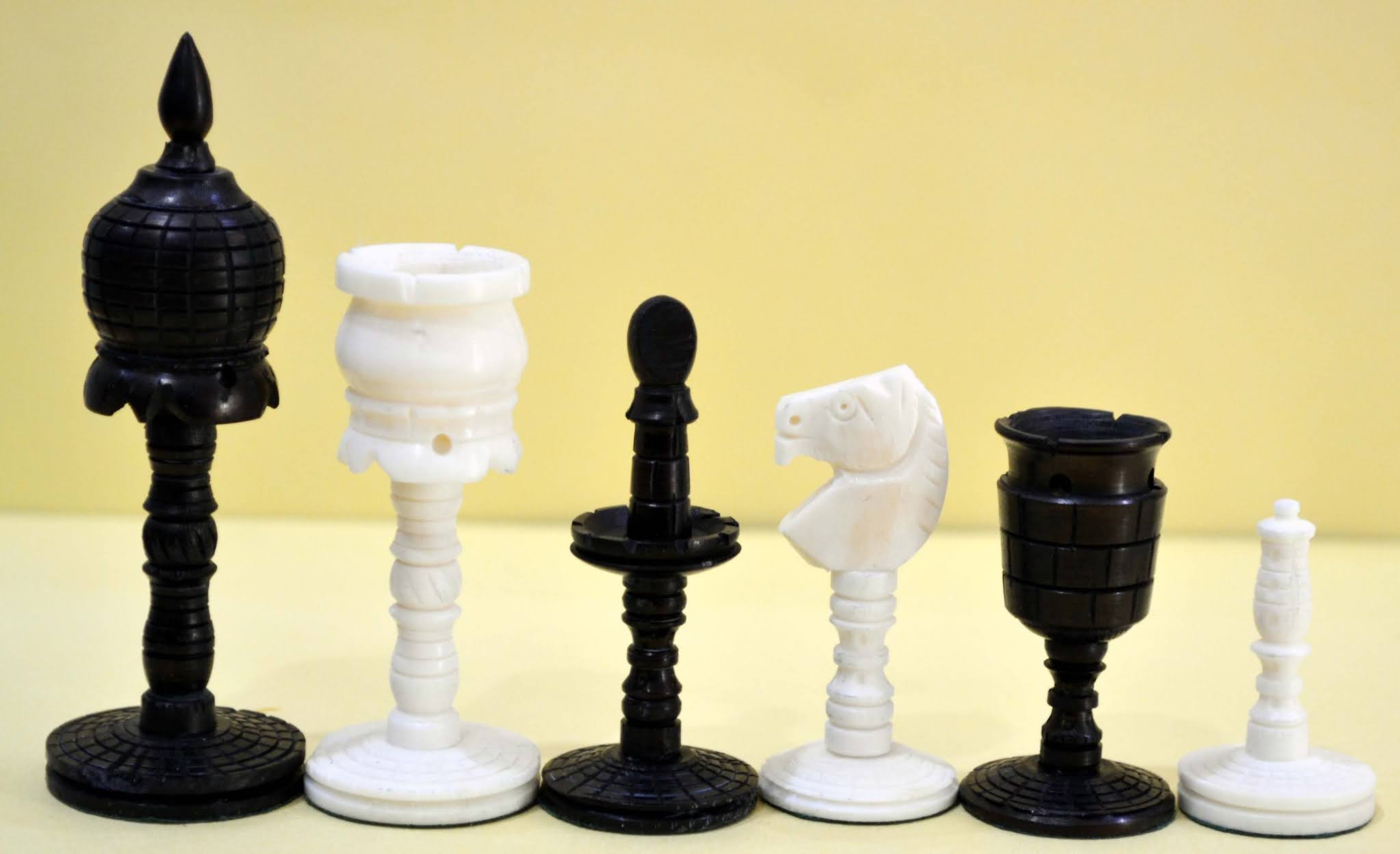 Chess Art Home: Camel Bone Chess Set TAJ Design