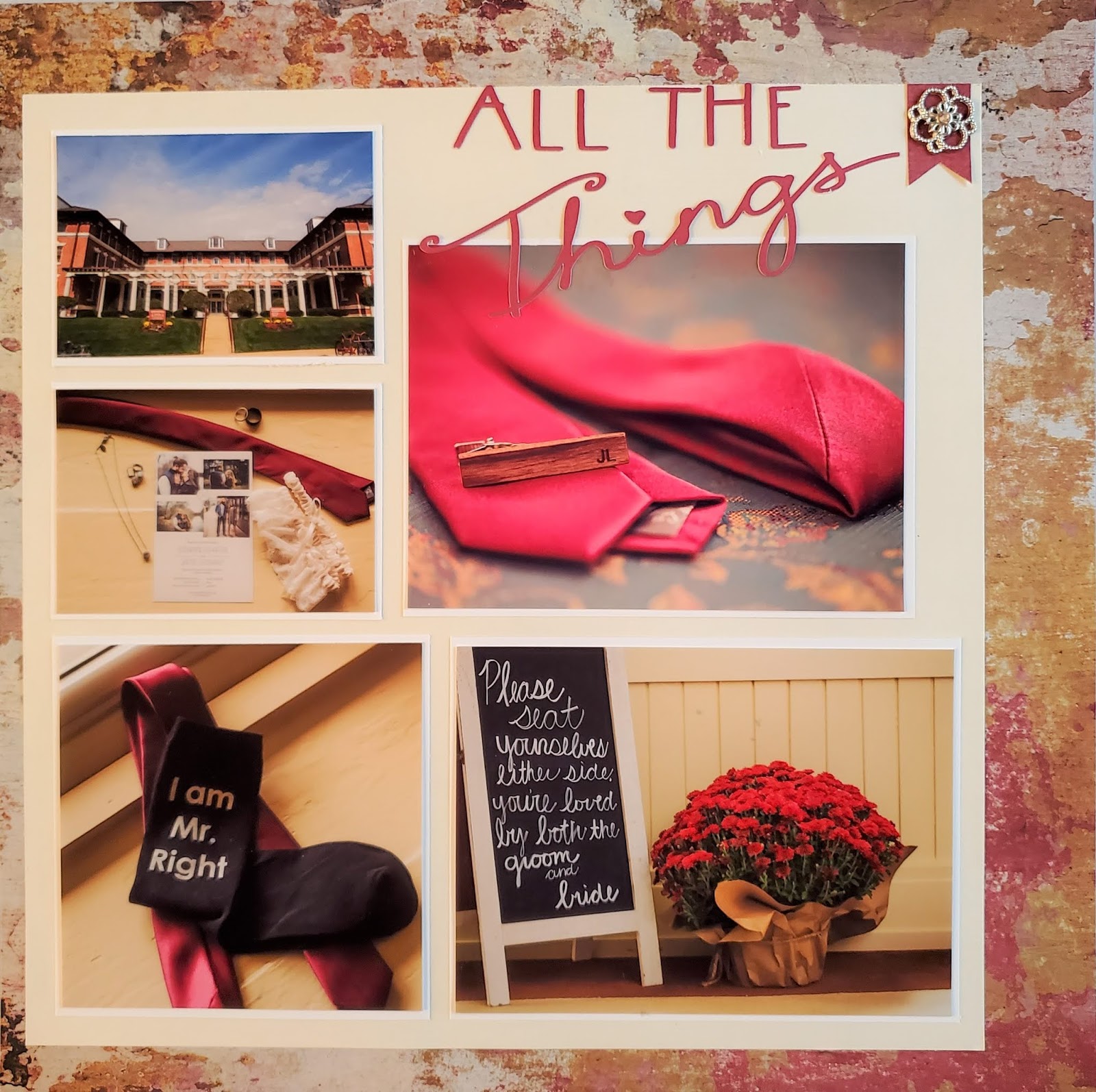 Random Memories: "All the Things" - Two Page Wedding Layout