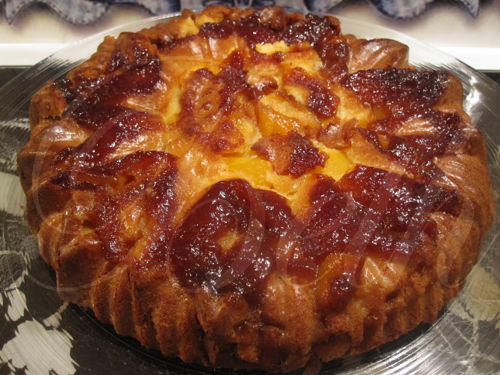 .: Gâteau Pudding à L’iourte et Pêches dans le Cooking Chef / Bolo ...
