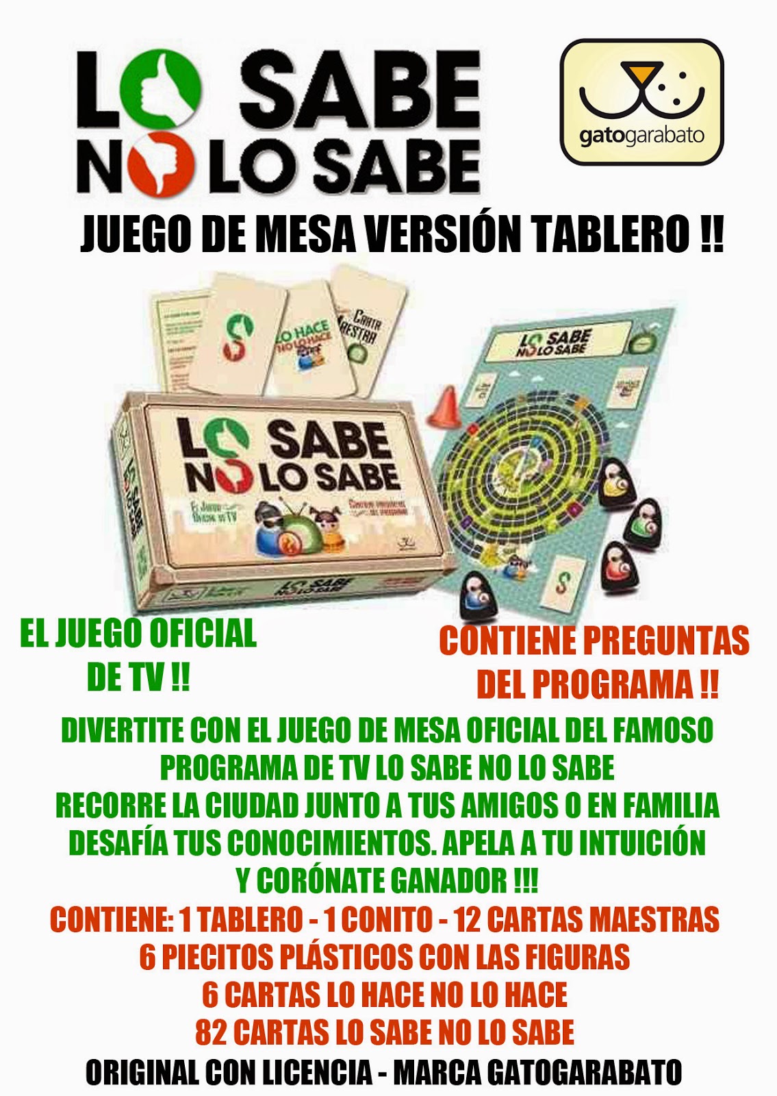 Juguetería León: LO SABE NO LO SABE VERSION TABLERO ORIGINAL JUGUETERIALEON