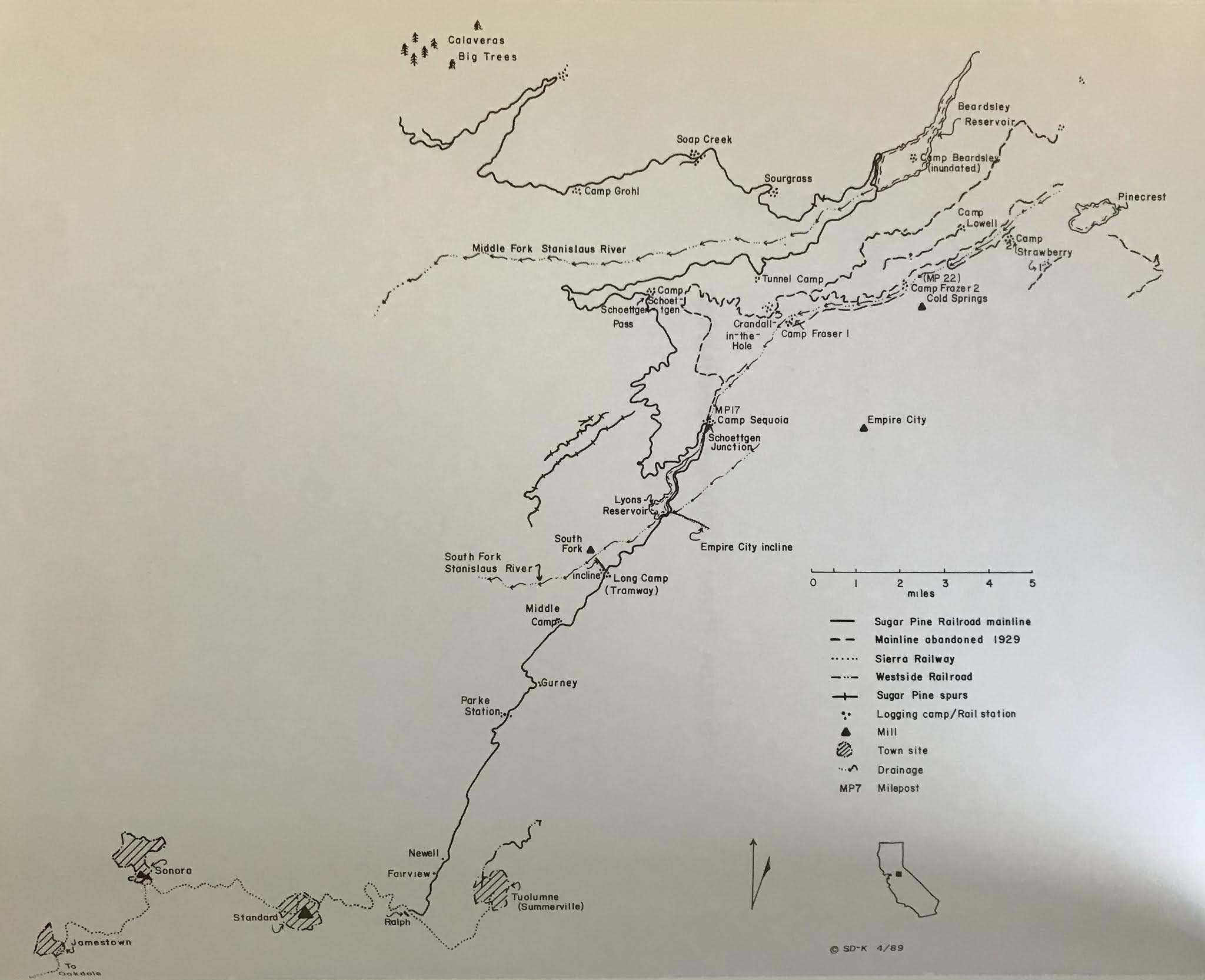 Modeling the Pickering/Madera/Sugarpine Lumber Co. Logging Railroads: 2021