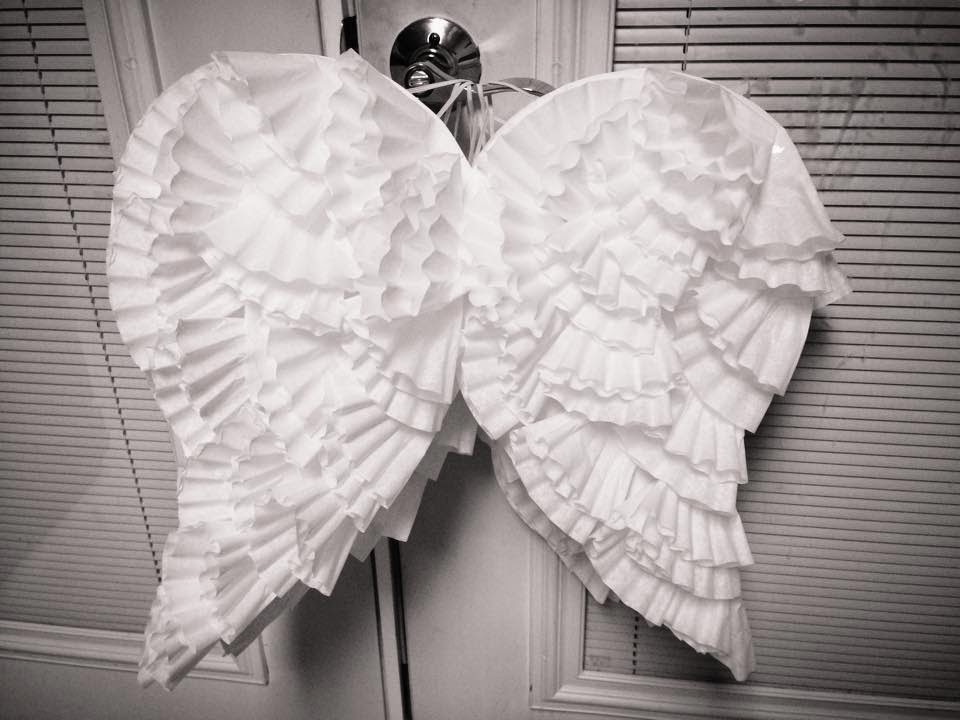 Cut Me Some [s]Lack: Angel Wings Made Out of Coffee Filters