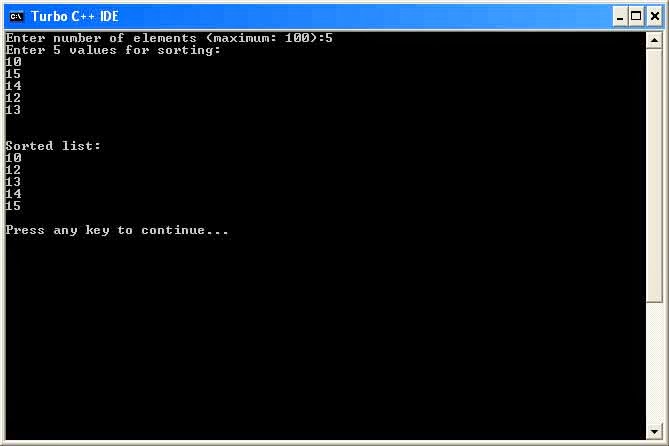 CS Notes: C Program for Insertion Sorting