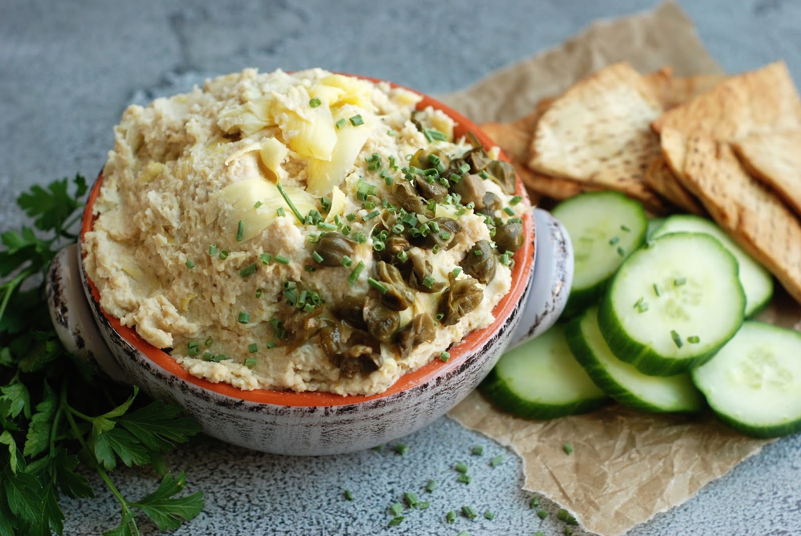 Fleur De-Lectable: Parmesan Artichoke Dip with Crispy Fried Capers