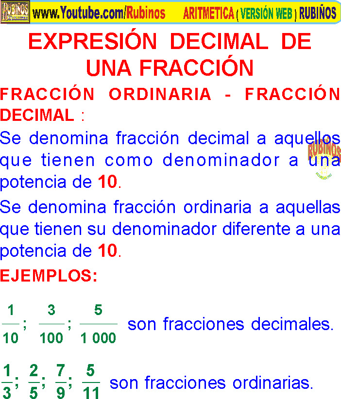 QUE ES UNA FRACCIÓN ORDINARIA O COMÚN EJEMPLOS