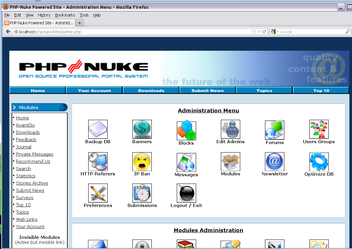 Membuat Akun Super User Pada PHP Nuke - Niguru Indonesia