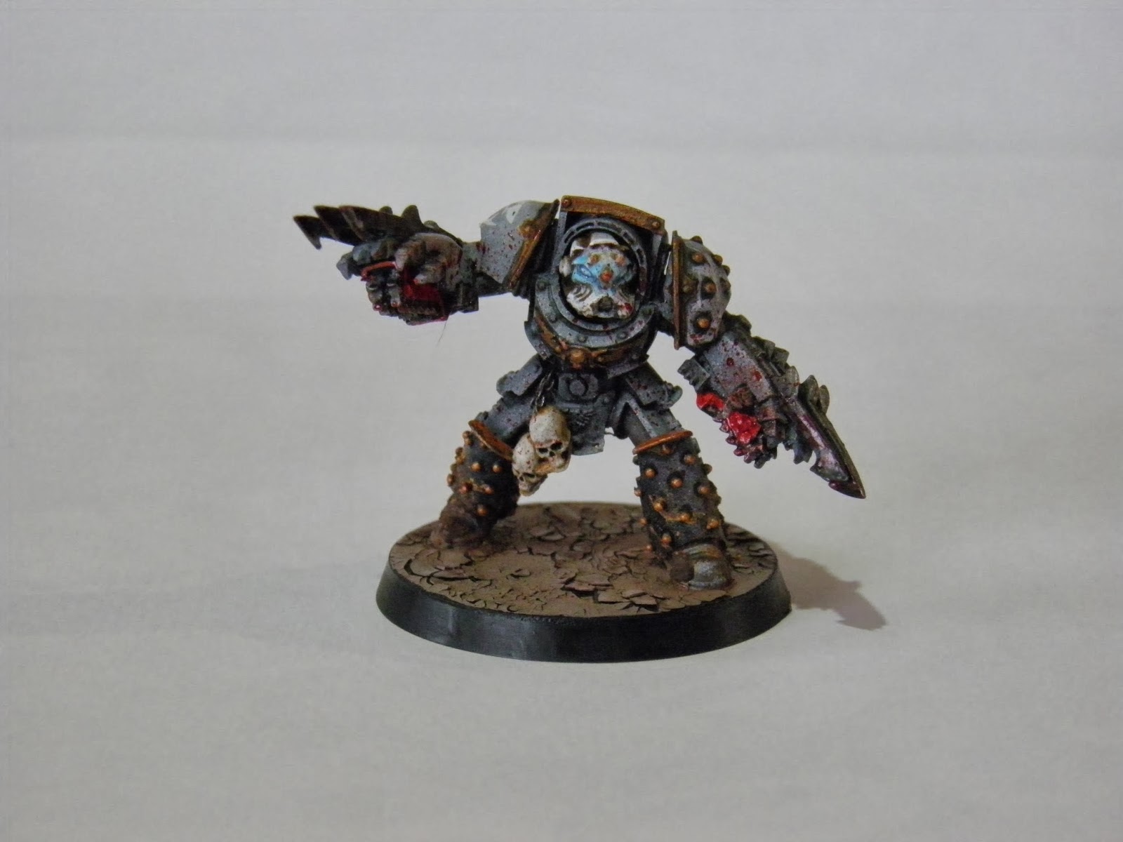 Taf Painting: Tyberos the Red wake, commander of the Carcharodons chapter