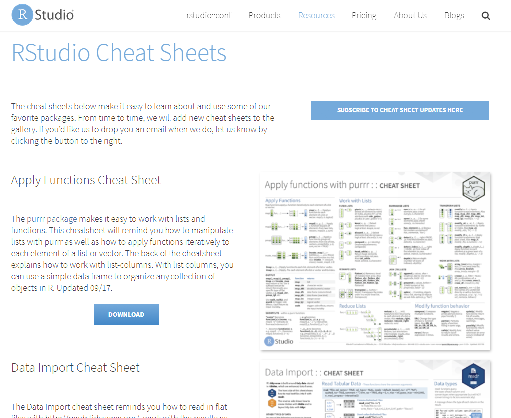 정해영의 블로그 - JEONG Haeyoung's blog: RStudio Cheat Sheets
