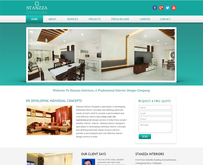 Interior Designer Website Design Sample - SoftLoom IT Solutions