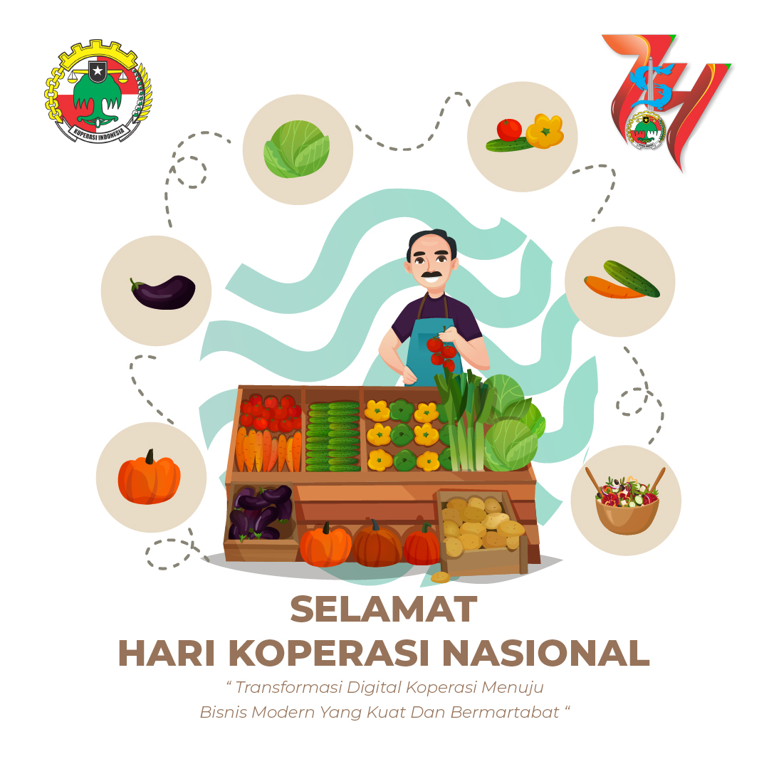 Gambar Ucapan Selamat Hari Koperasi Nasional - 12 Juli 2021 - SKETZHBOOK