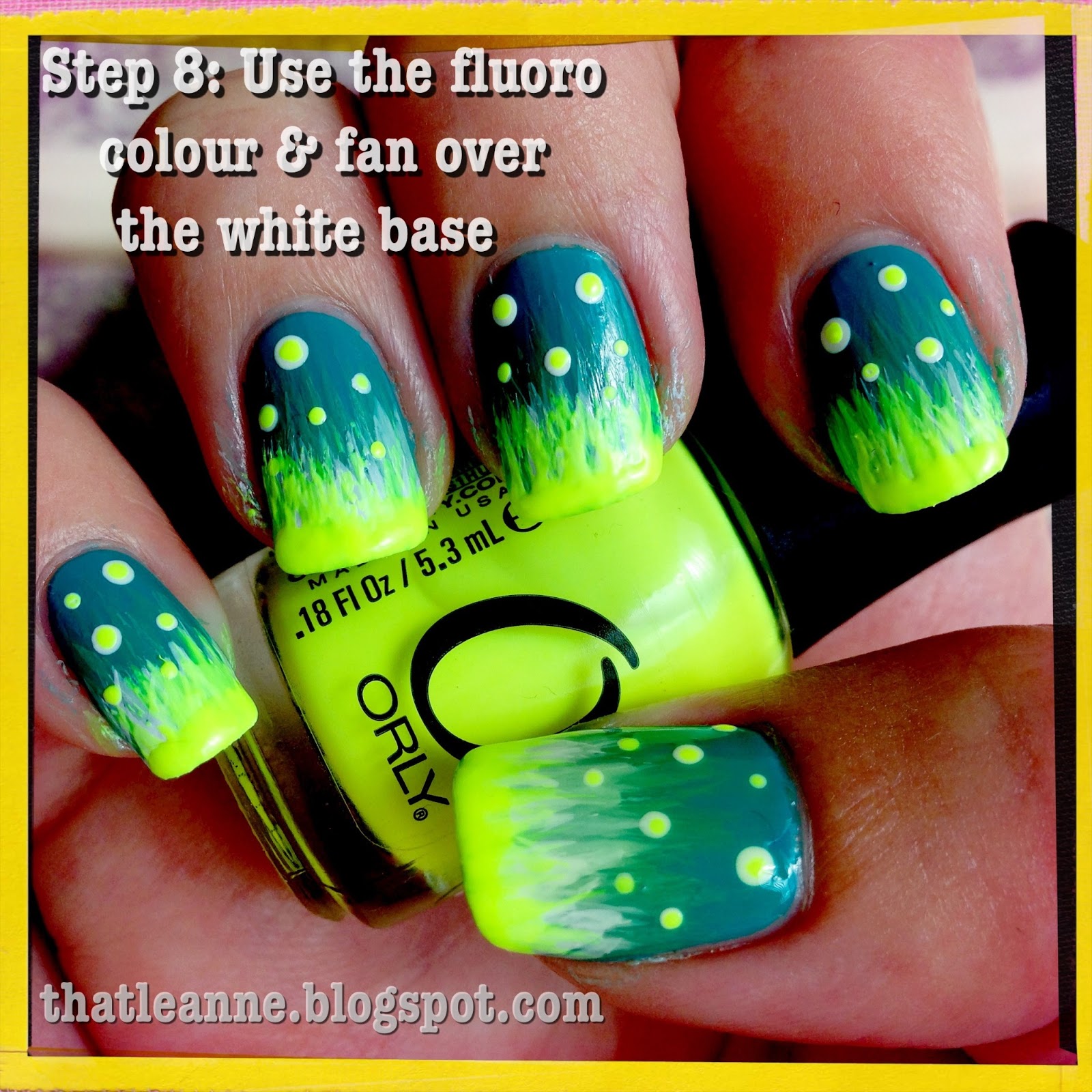 thatleanne: Fireflies inspired nail Tutorial feat. Orly Glowstick