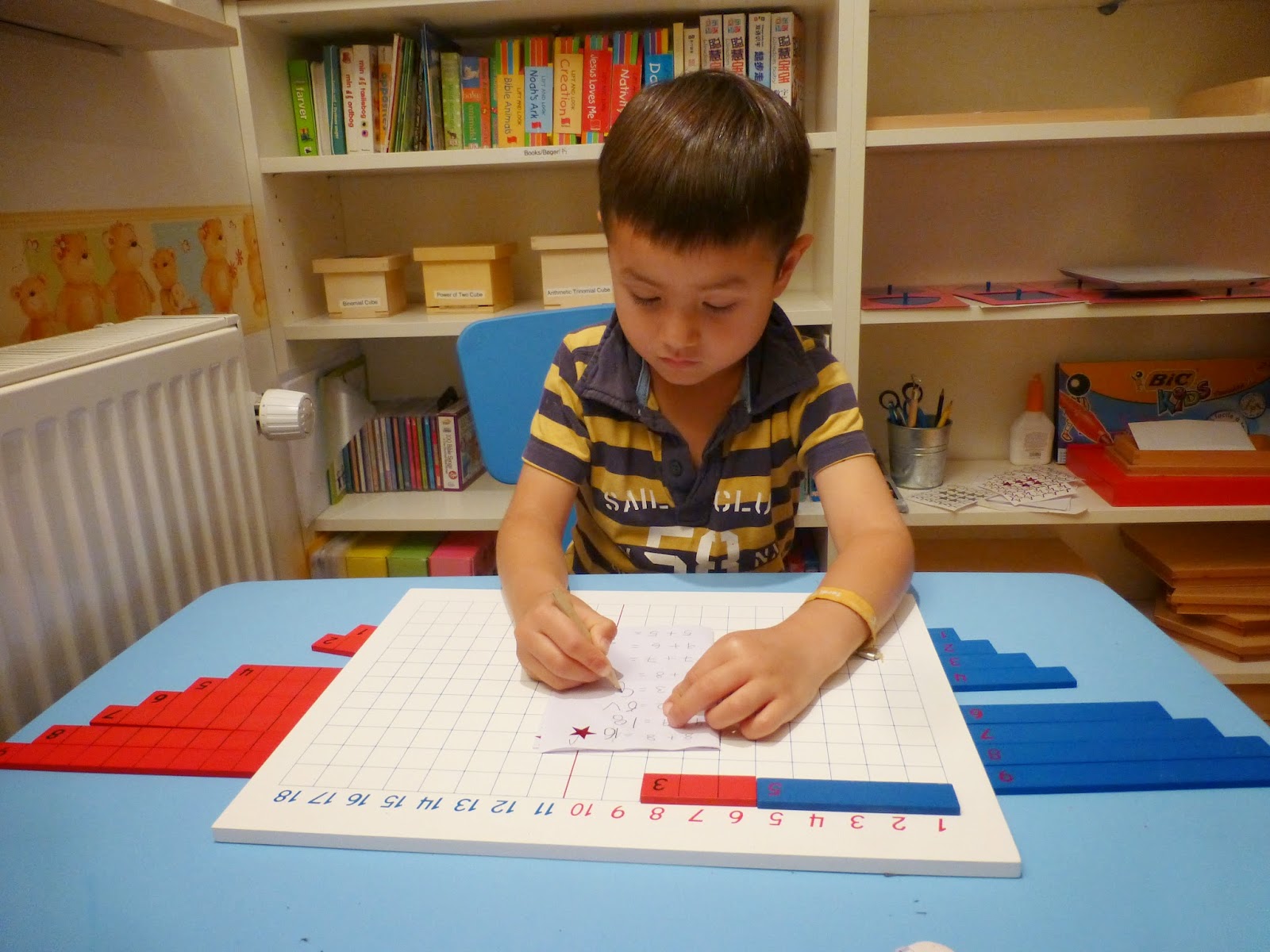 Family FECS: Montessori Activity: Addition Strip Board