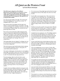 essay examples: All Quiet On The Western Front Essay