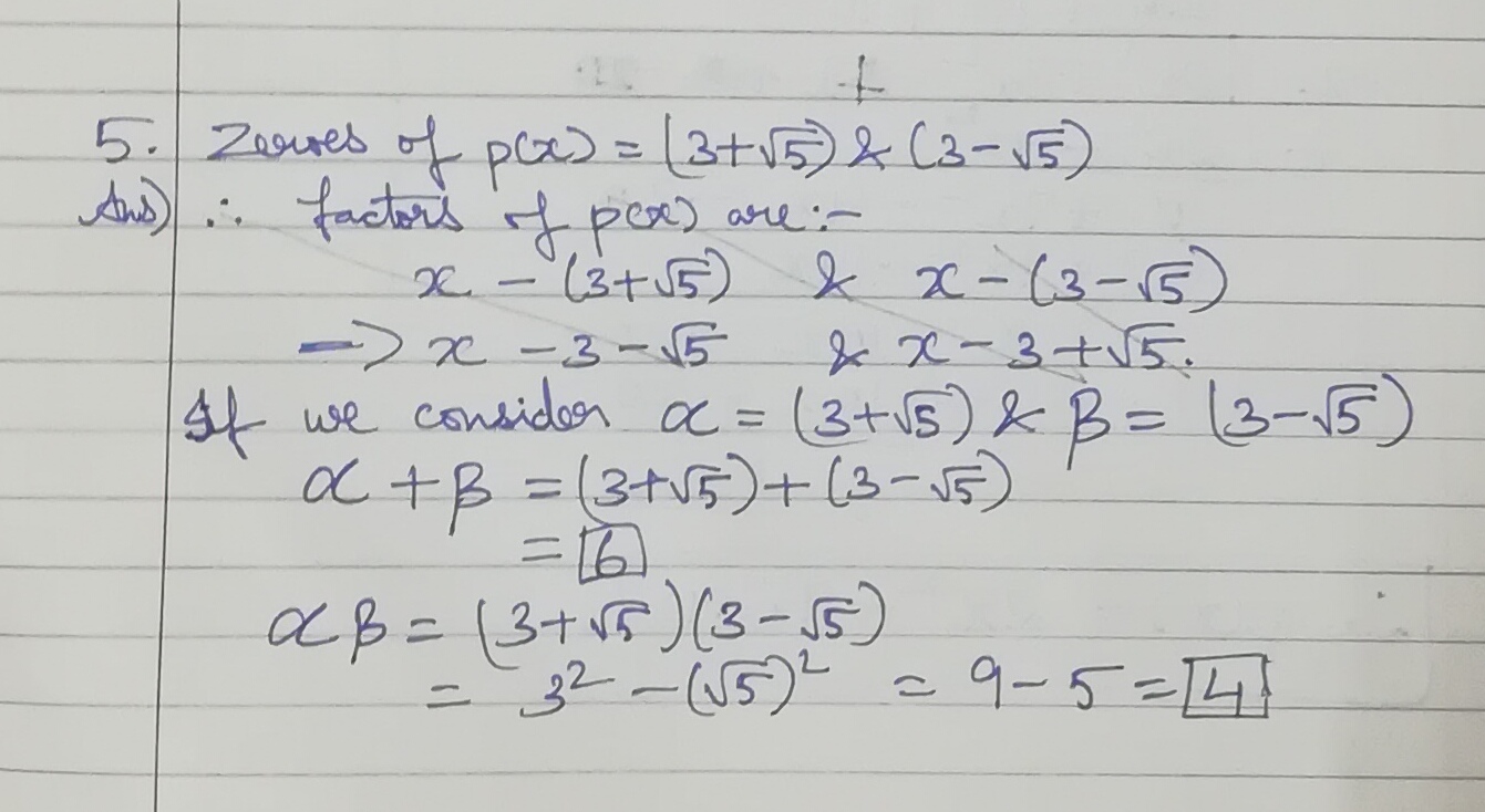 NCERT Class-10 Maths Chapter-2:Polynomials Worksheet - 2