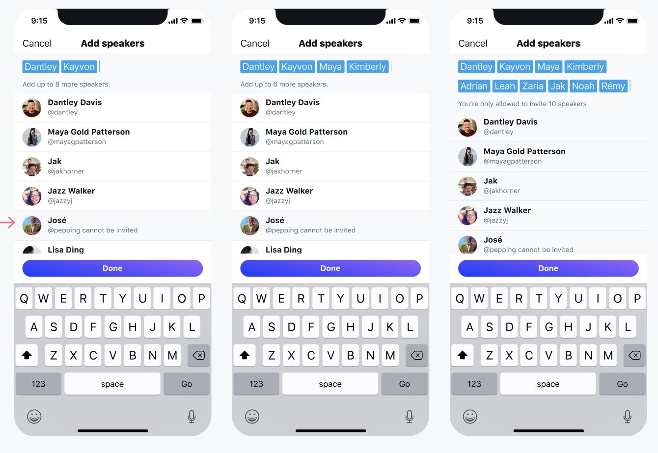 Twitter Spaces introduced a new UI with new place for displaying ...