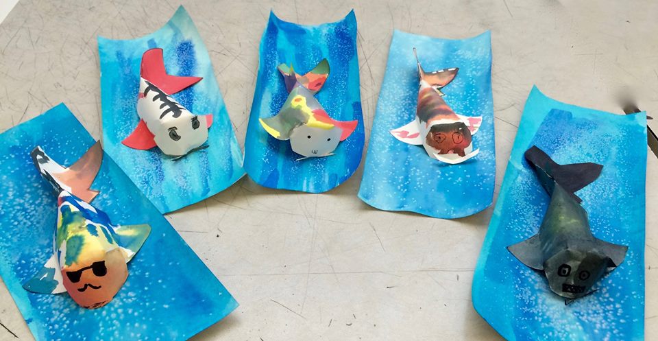 Kathy's Art Project Ideas: 3D Japanese Koi Watercolor Art Project