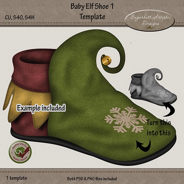 Sugarbutt Artistic Designs: New baby elf & elf shoe templates now in stores