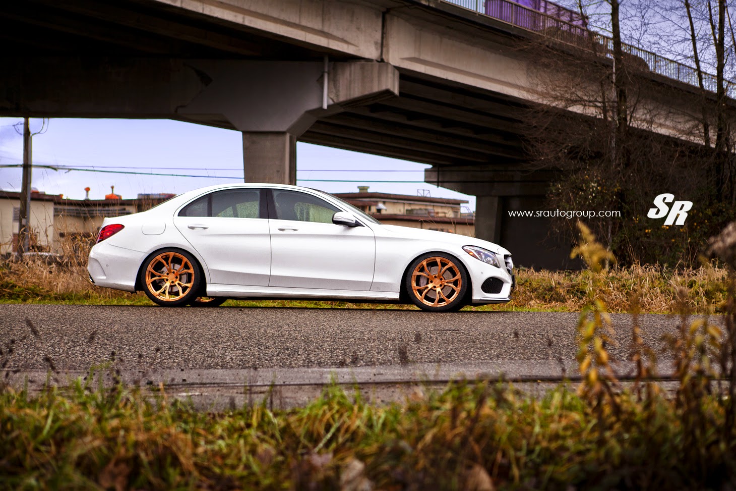 Mercedes-Benz W205 C300 on Rich Gold PUR RS04 Wheels | BENZTUNING